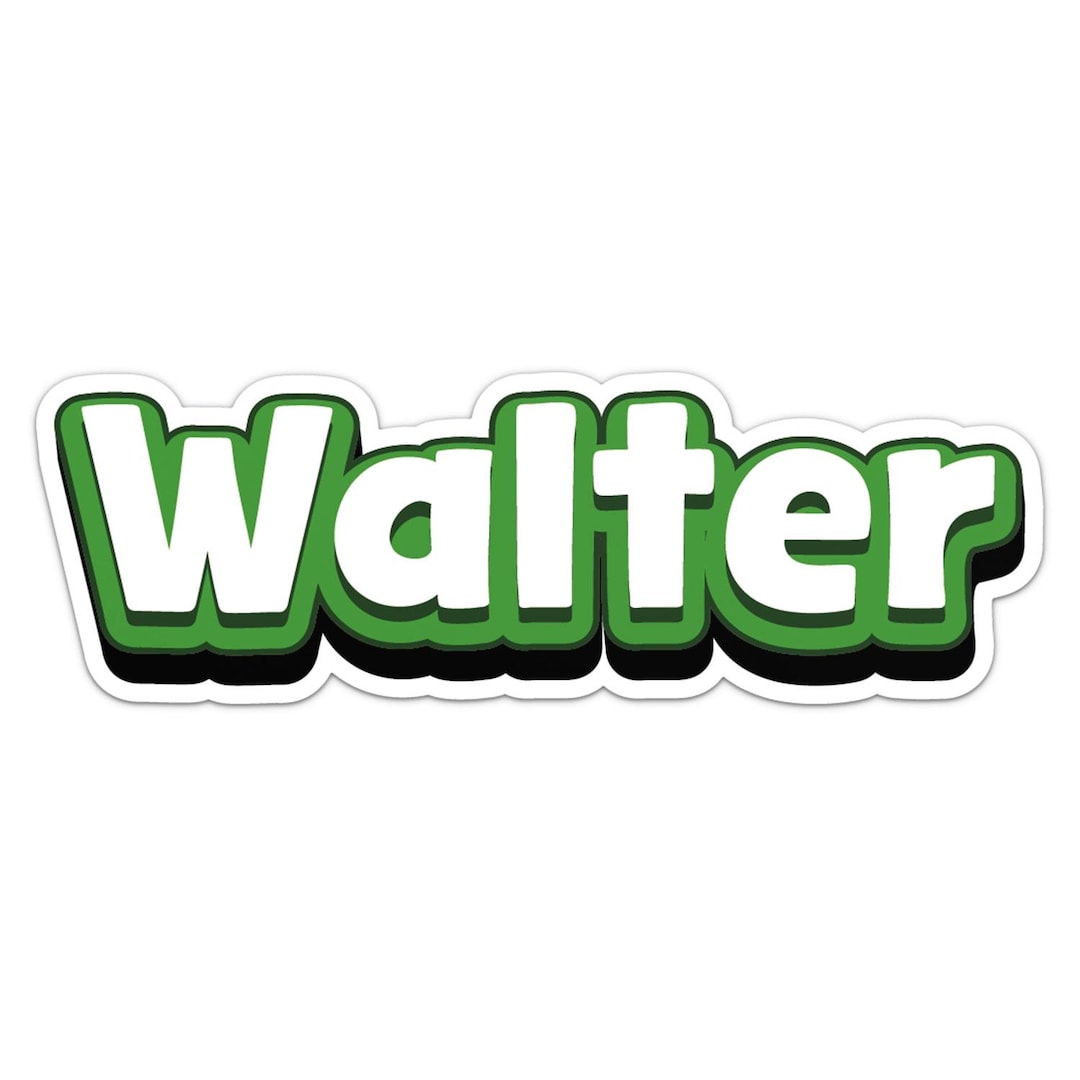 Walter Name Sticker Car Bumper Decal - Etsy