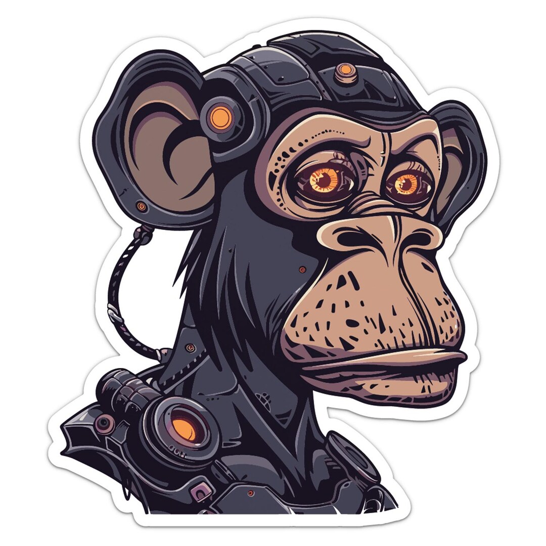 Biomechanical Monkey Animal Robot Sticker Car Bumper Decal - Etsy