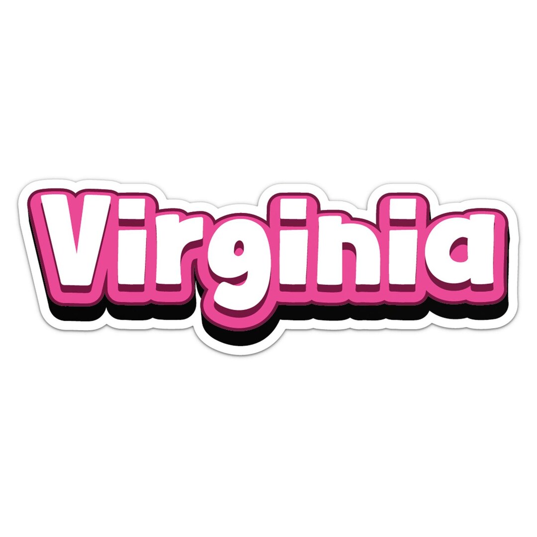 Virginia Name Sticker Car Bumper Decal - Etsy