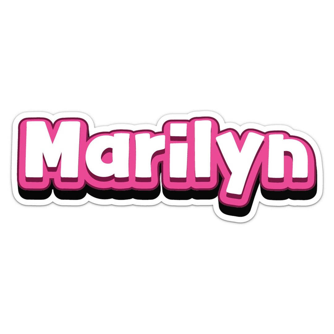 Marilyn Name Sticker Car Bumper Decal - Etsy