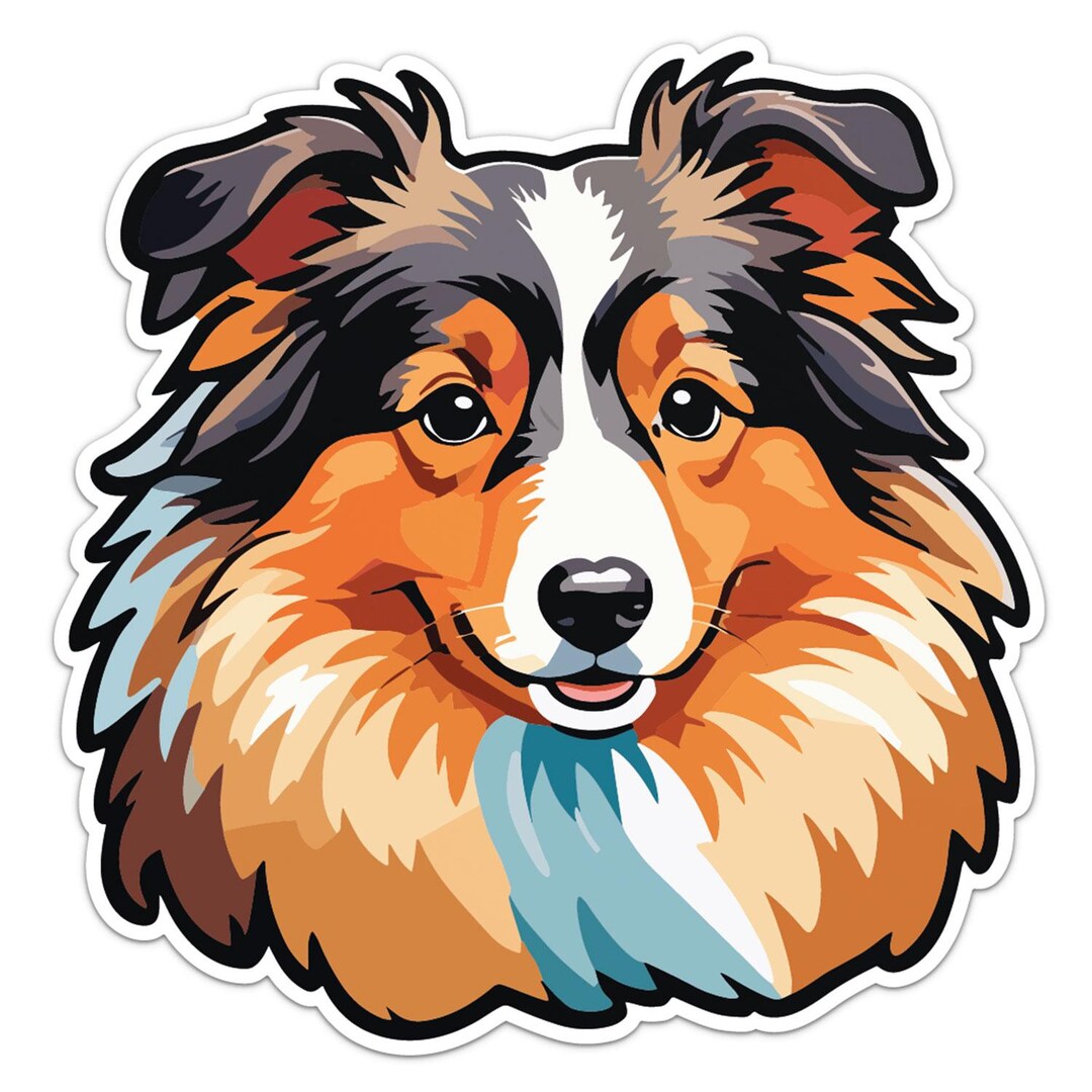 Funny Shetland Sheep Dog Sticker Car Bumper Decal - Etsy