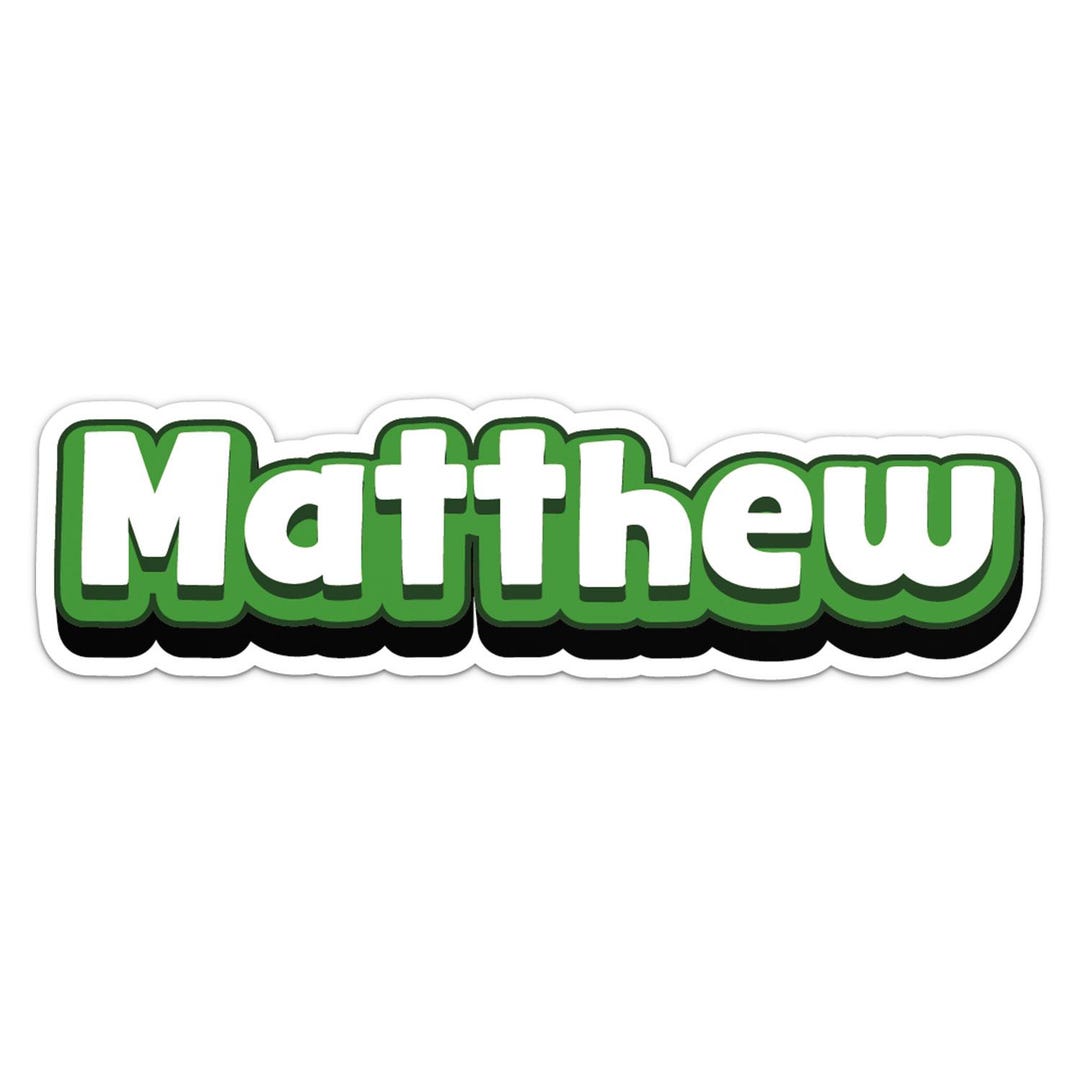Matthew Name Sticker Car Bumper Decal - Etsy