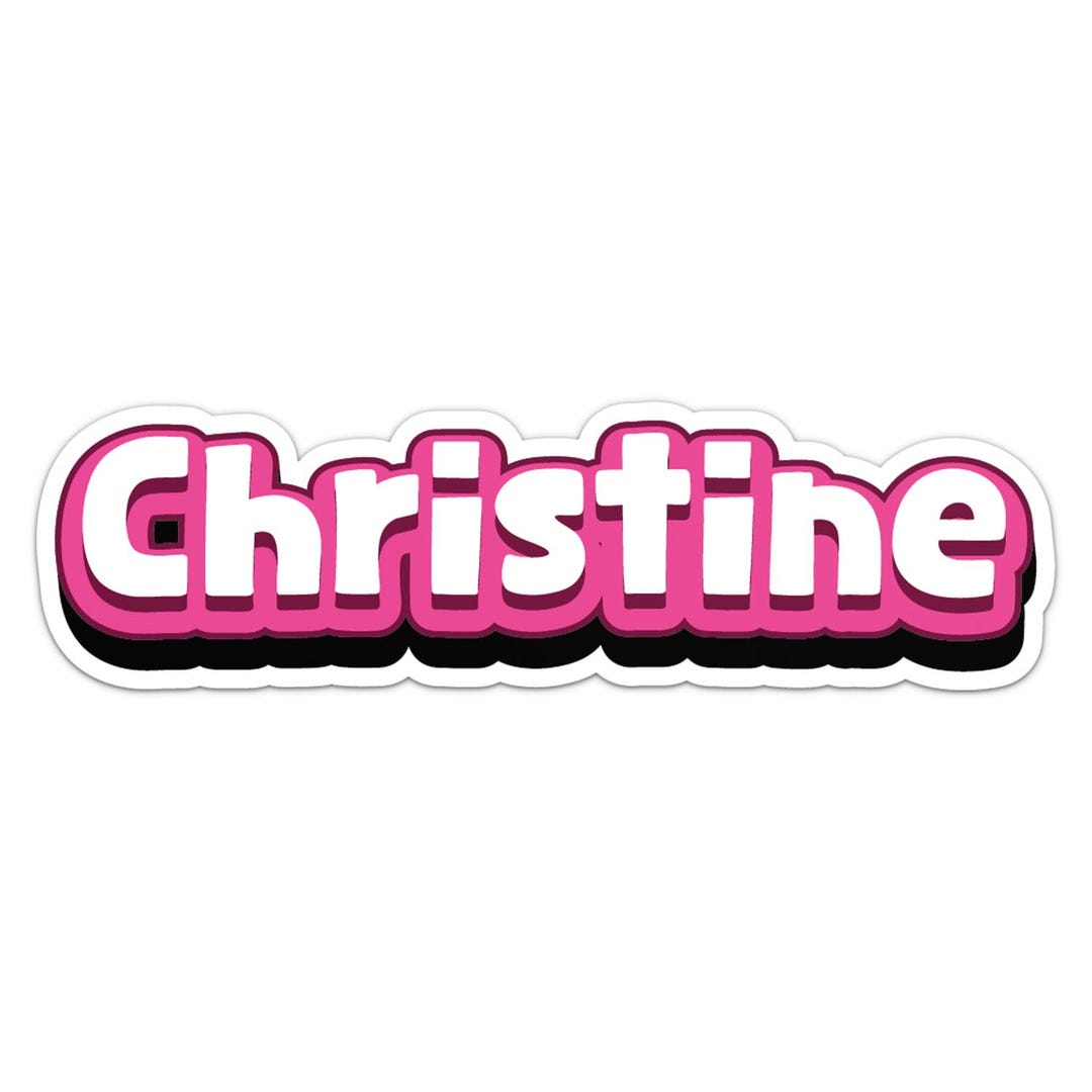 Christine Name Sticker Car Bumper Decal - Etsy