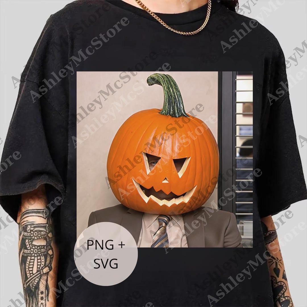 Dwight Pumpkin Head Png, Funny the Office Png, Pumpkin Head Halloween ...