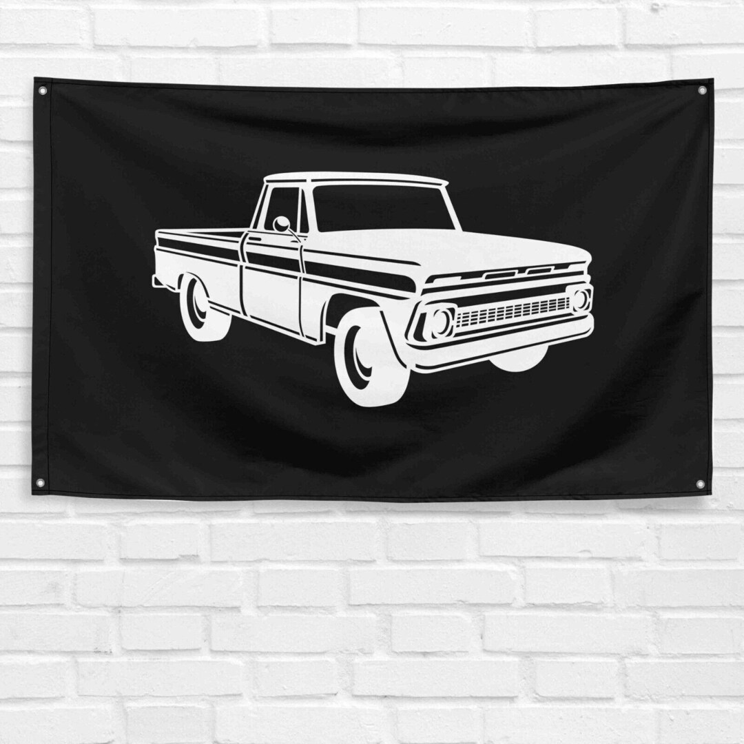 For C10 1966 Truck Chevy Enthusiast 3x5 Ft Flag Grandpa Dad Son ...