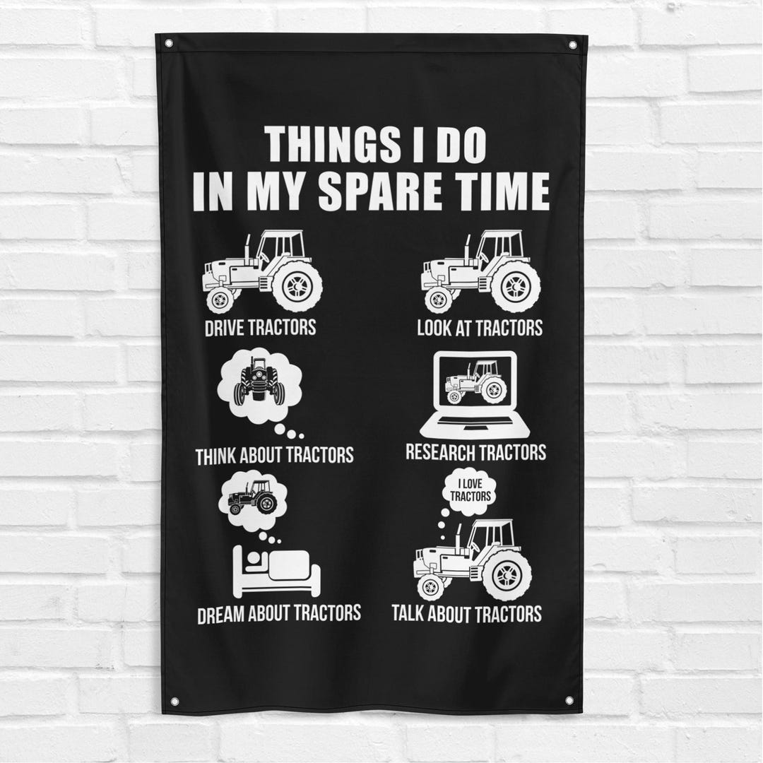 Tractors Things to Do 3x5 Ft Funny Flag Dad Grandpa Birthday Gift Idea ...