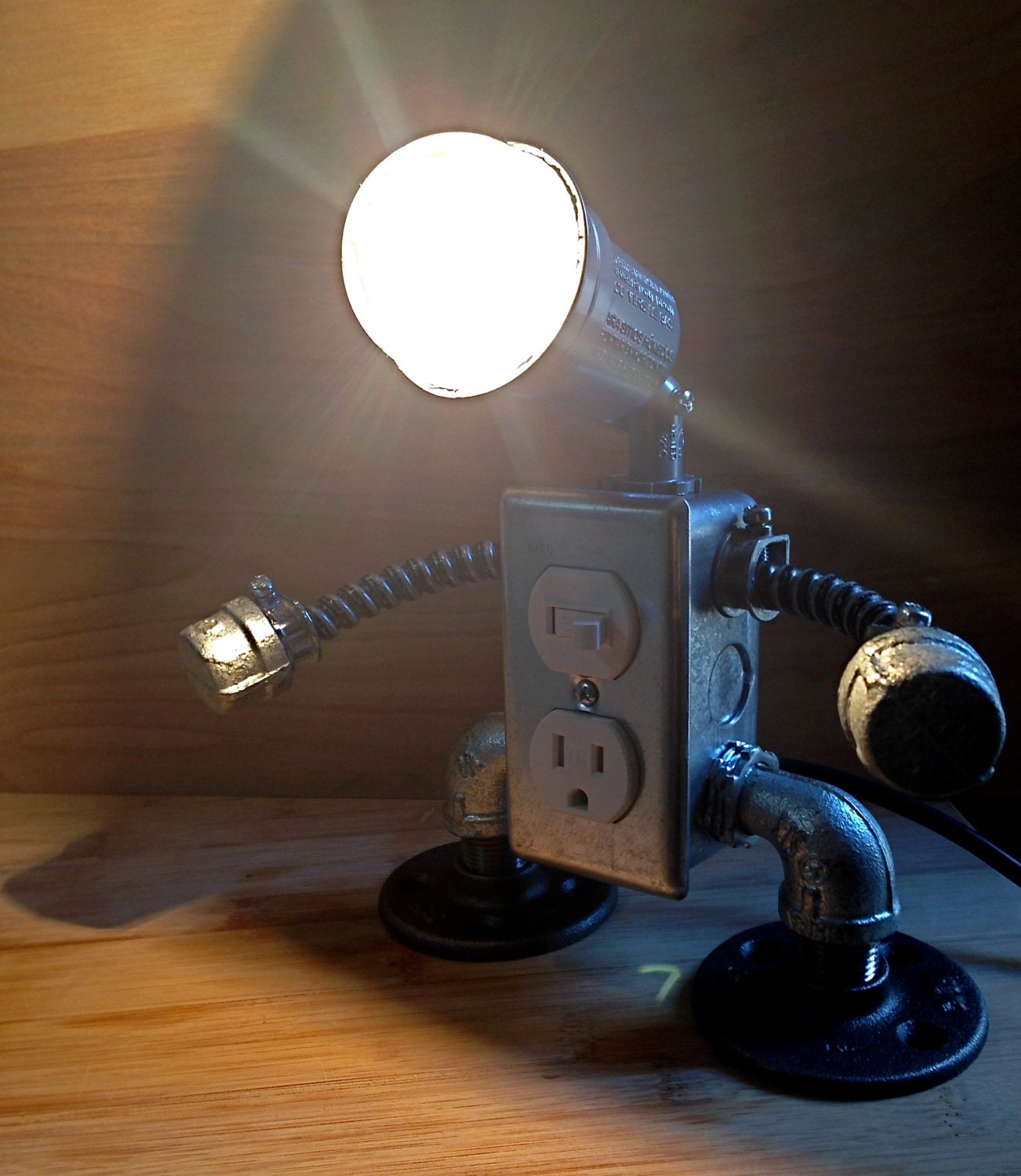 Robot Lamp (2 in 1) - Etsy