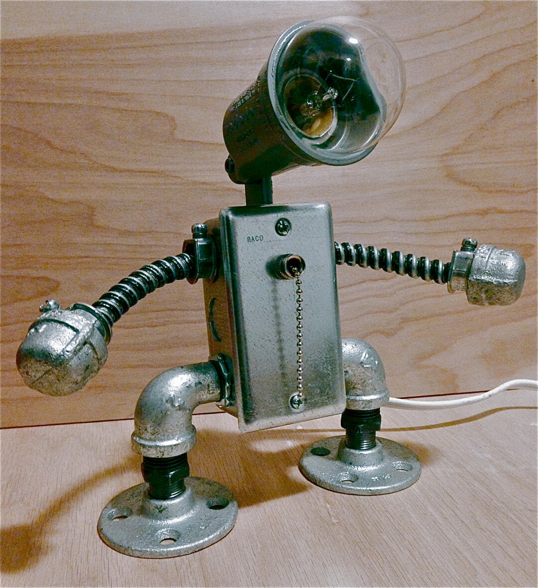 Robot Lamp (pull Chain) - Etsy