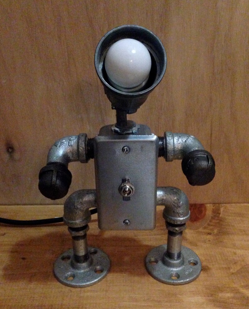Robot Lamp Tiny Flip Switch Etsy