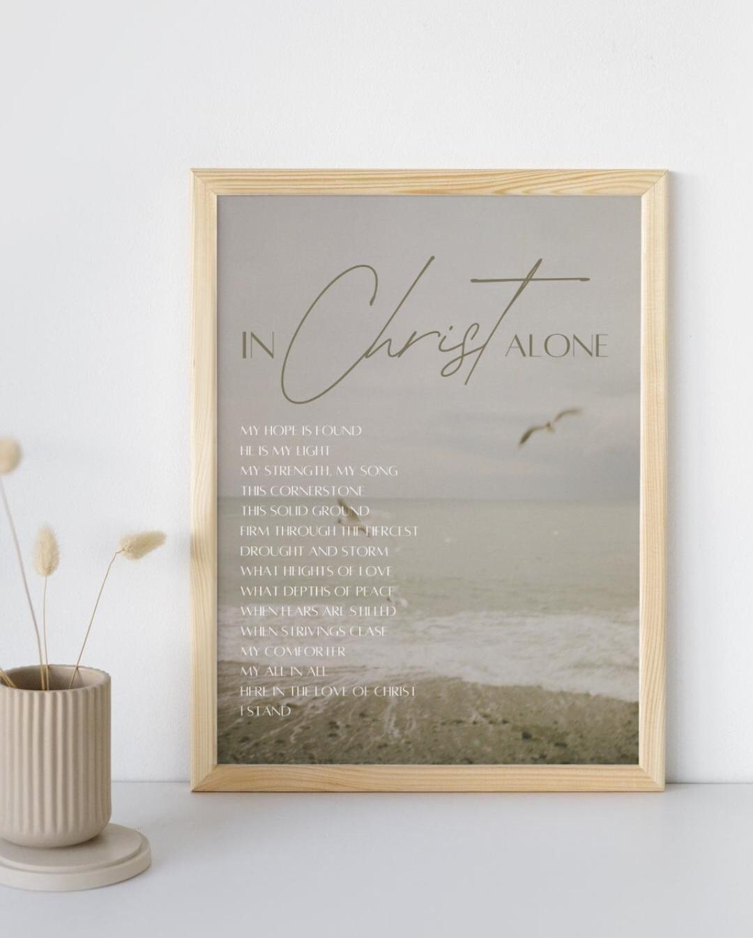 In Christ Alone Print, Vintage Wall Art - Etsy