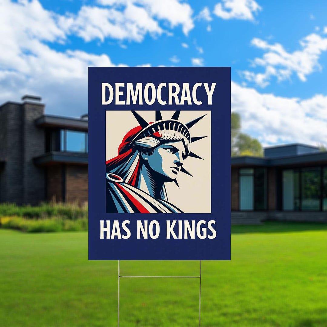 Resist Democracy Has No Kings Yard Sign,patriotic Political Yard Sign ...