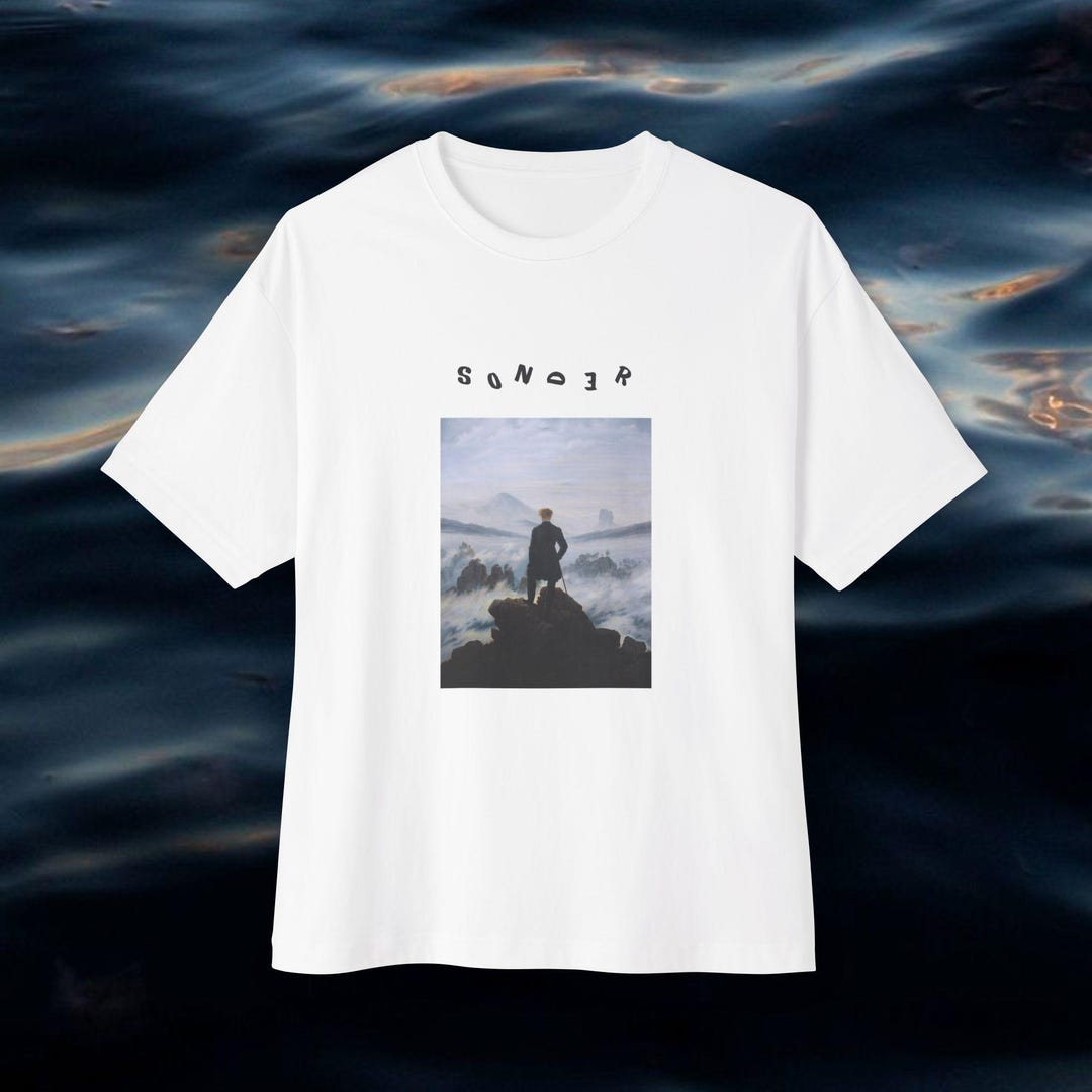 Sonder Definition Oversized T-shirt, Wanderer Above Fog Caspar David ...
