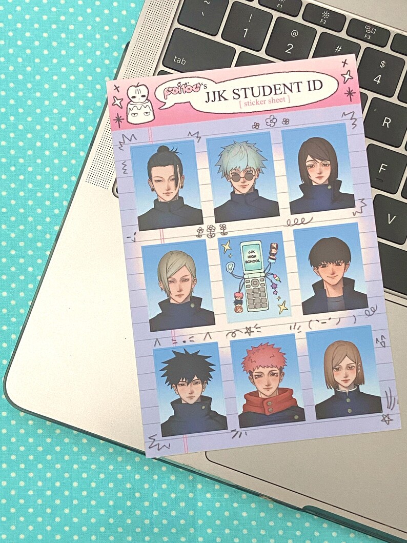 JK Student ID Sticker Sheet - Etsy