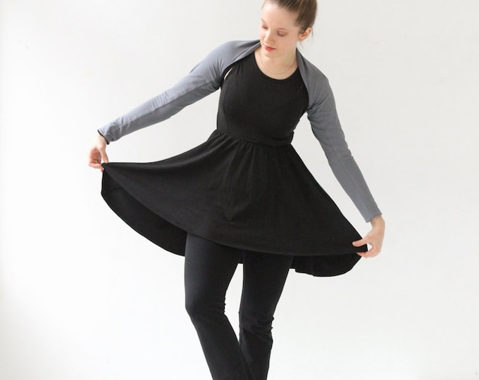 Gray Shrug | Reversible Shrug| Black and Gray Shrug| Gray Bolero Shrug ...