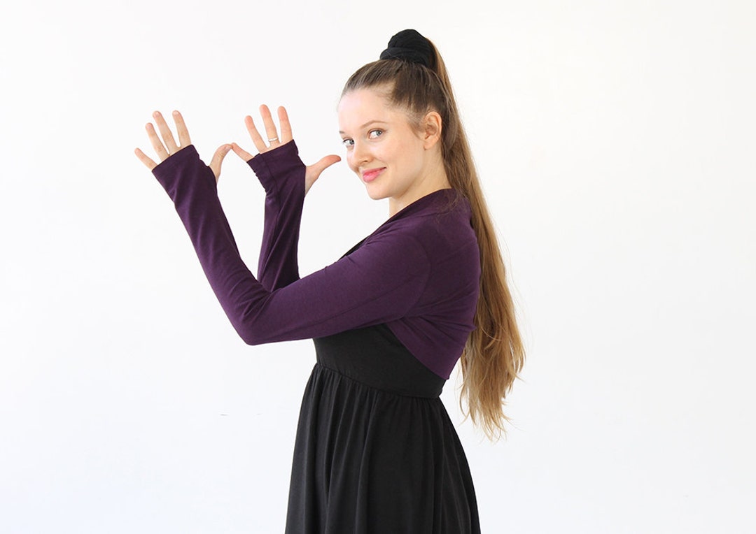 Purple Shrug, Purple Bolero, Purple Shrugs Bolero, Long Sleeve Shrug ...