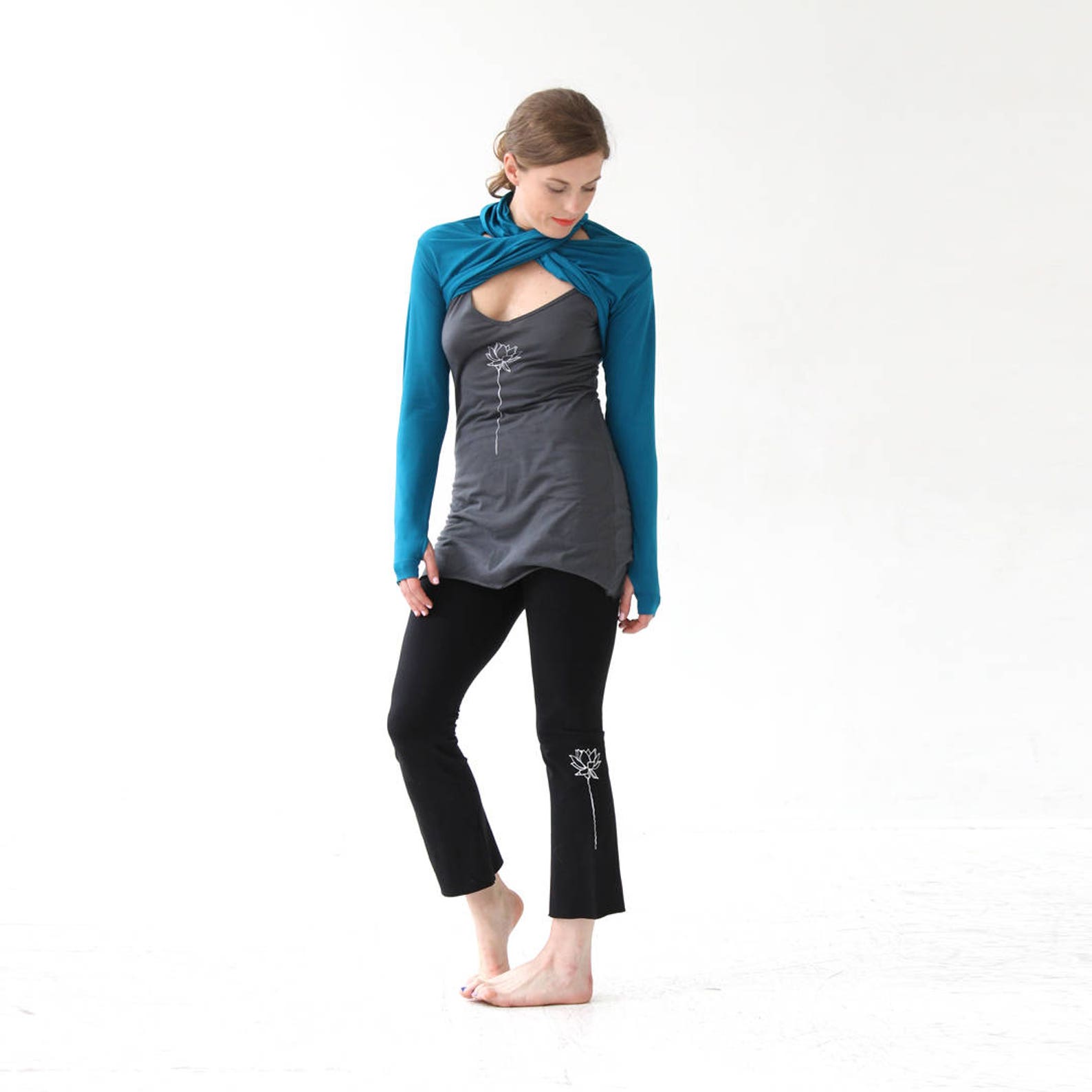 Turquoise Shrug, Turquoise Wrap Shawl, Bolero Shrug Blue, Blue Bolero ...