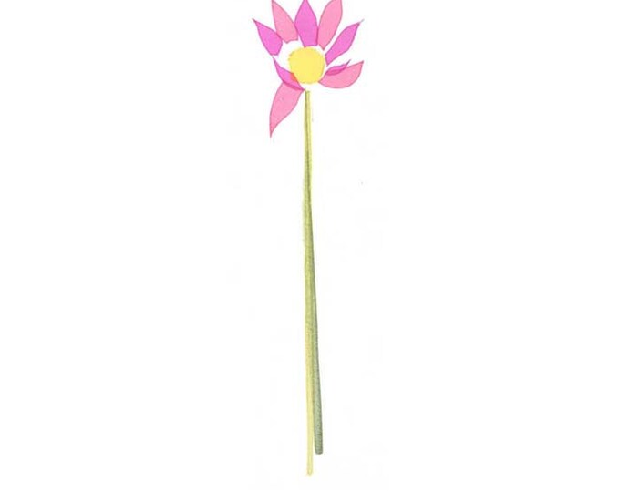 Lotus Flower Card| Lotus Note Cards| Floral Note Card| Flower Drawing ...