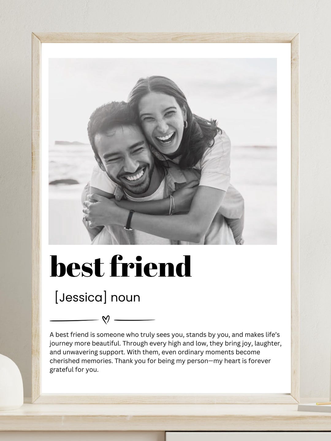 BEST FRIEND POSTER, Best Friends Customized Print, Gift for Best Friend ...