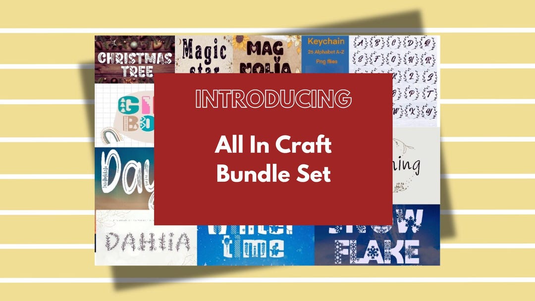 All in One Font and Alphabet Bundle| Sale| Vintage Canva Fonts| Cricut ...