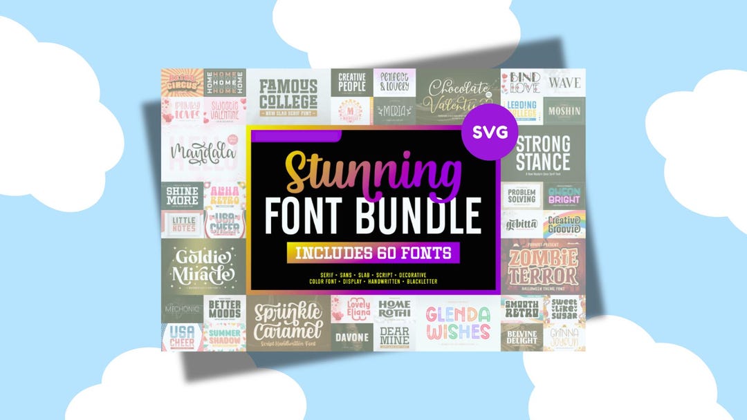 Stunning Font Bundle, Font Bundle, Elegant Font, Luxury Font, Beauty Font, Logo Font, Wedding ...