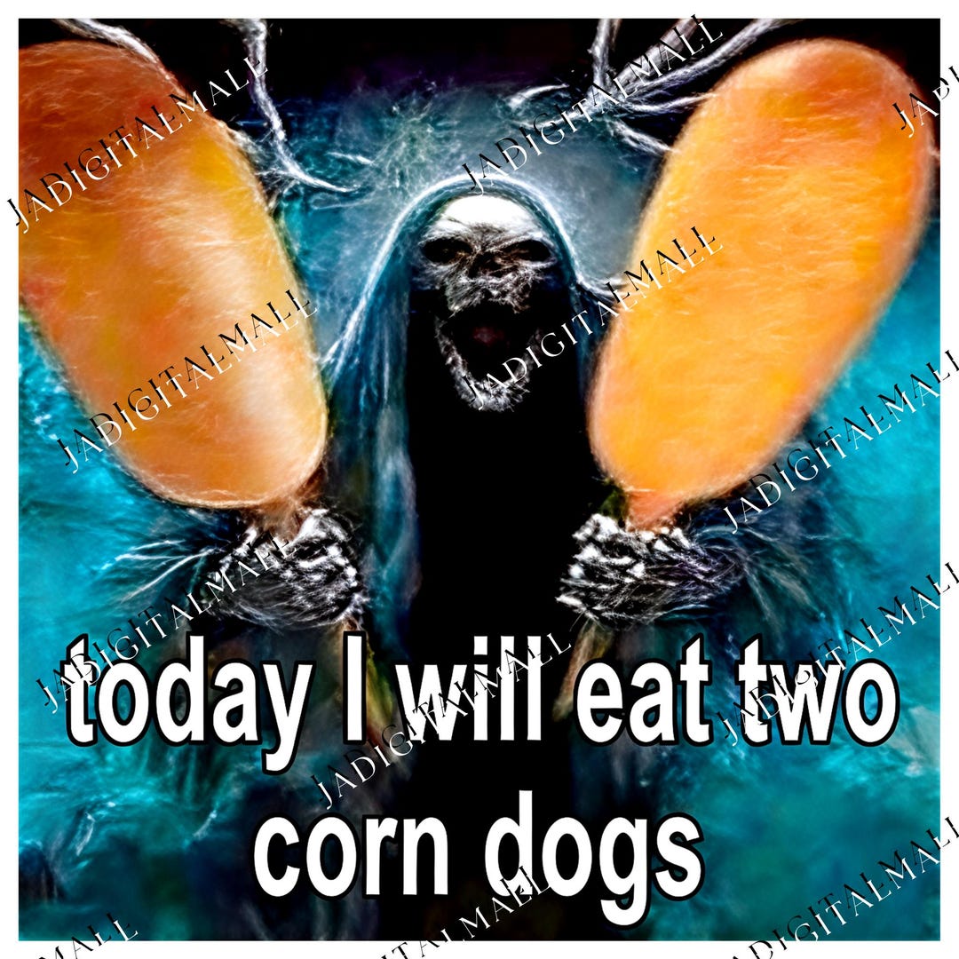 Today I Will Eat Two Corn Dogs Png Svg File, Badass Skeleton Corn Dog ...