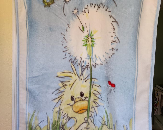 Vintage Little Suzy's Zoo Witzy Duck Dandelion Soft Plush Baby Blanket ...