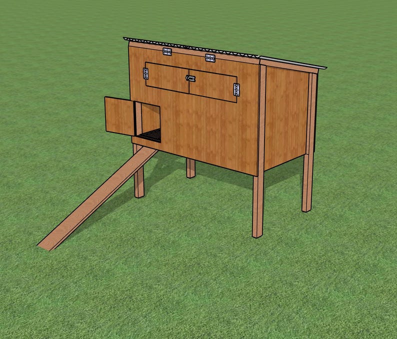 DIY Chicken Coop Plans – Elevated Backyard Hen House With Ramp ...