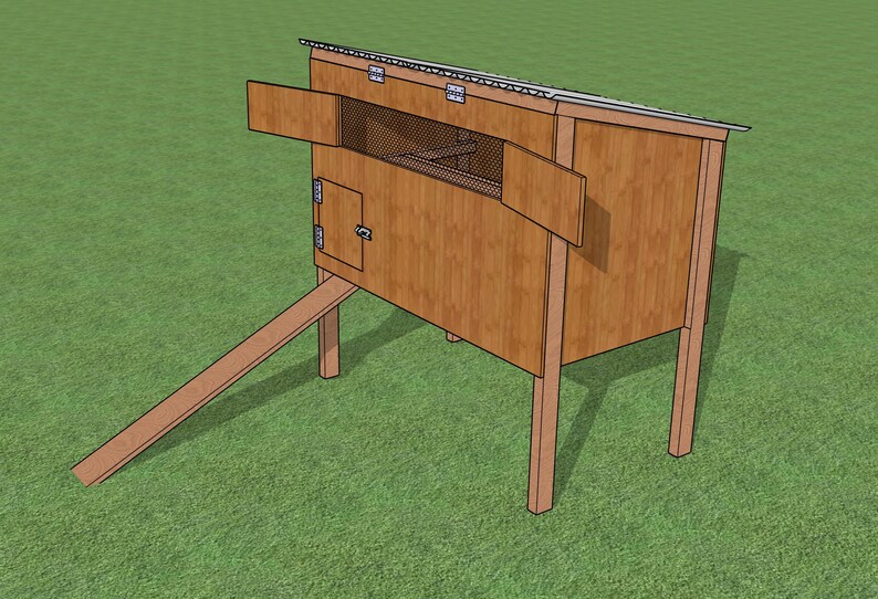 DIY Chicken Coop Plans – Elevated Backyard Hen House With Ramp ...