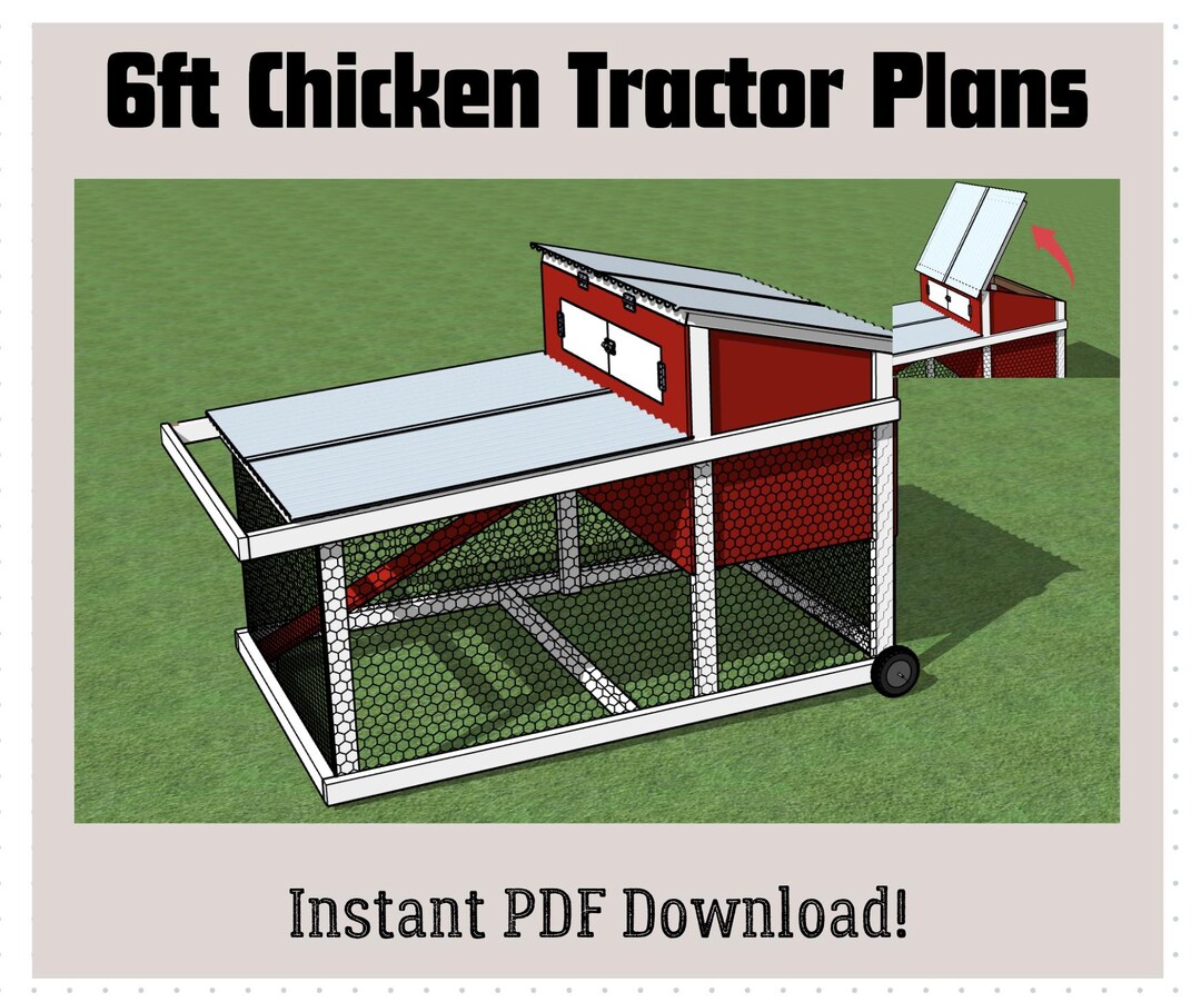 Chicken Tractor Plan Set–mobile Chicken Coop With PDF Instructions ...