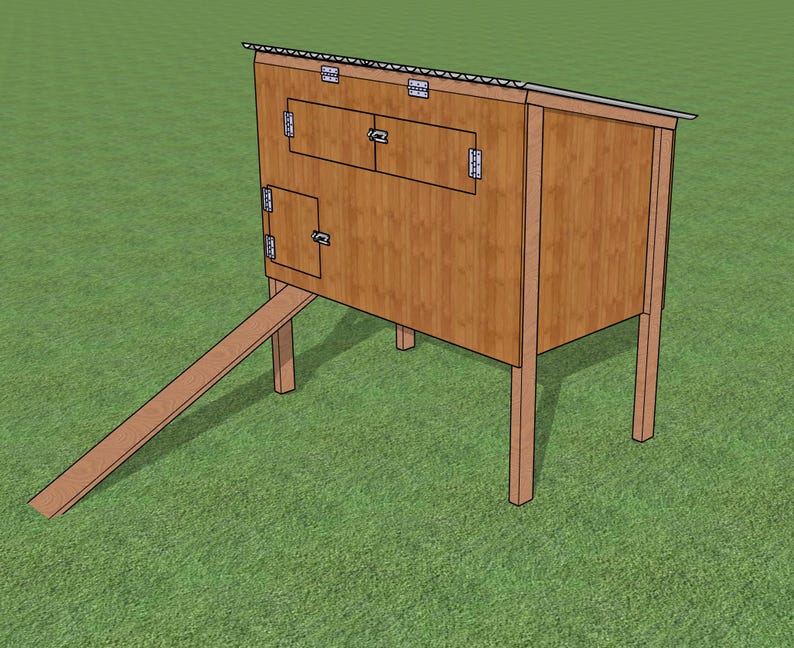 DIY Chicken Coop Plans – Elevated Backyard Hen House With Ramp ...