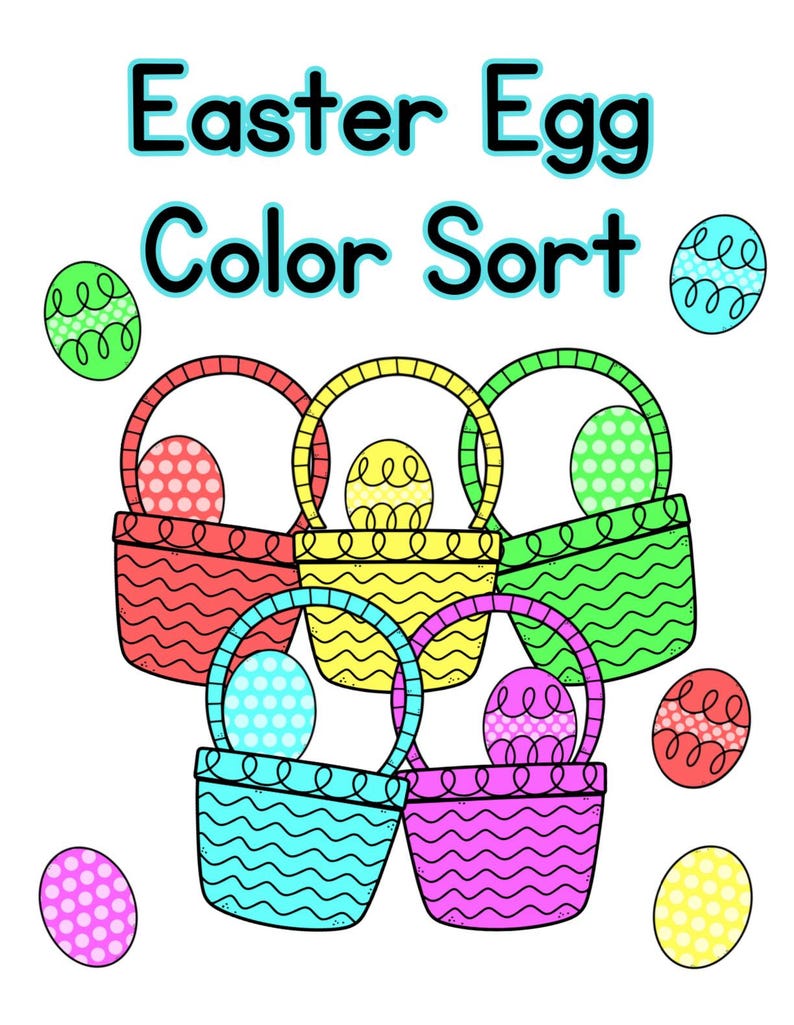 Easter Activity - Color Sort - Printable Preschool Center - Toddler ...