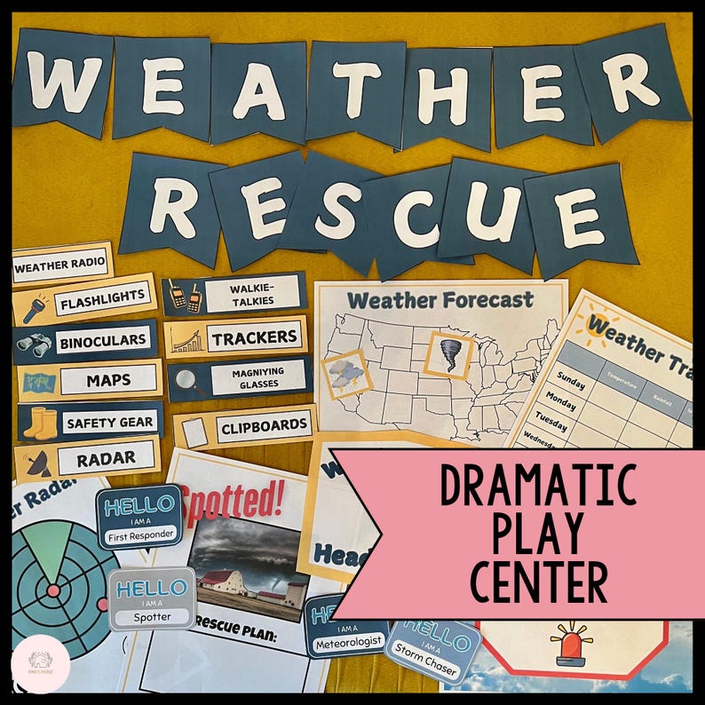 Dramatic Play Center: Interactive Weather Rescue Activity for Kids - Etsy