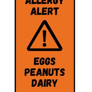 Editable Food Allergy Action Plan Template: Safe Snack List (digital ...