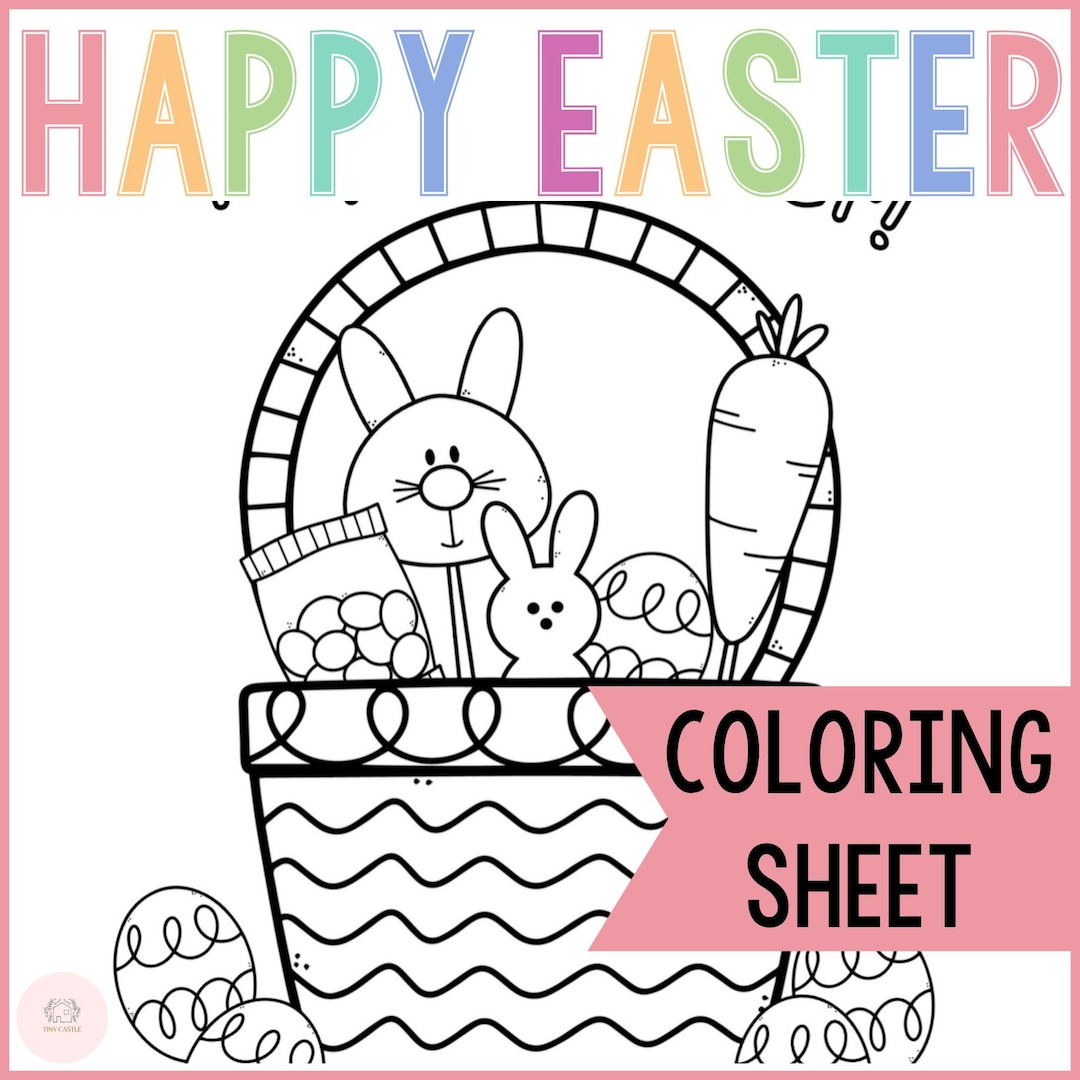 Easter Coloring Page - Easter Activity - Easter Preschool Craft ...