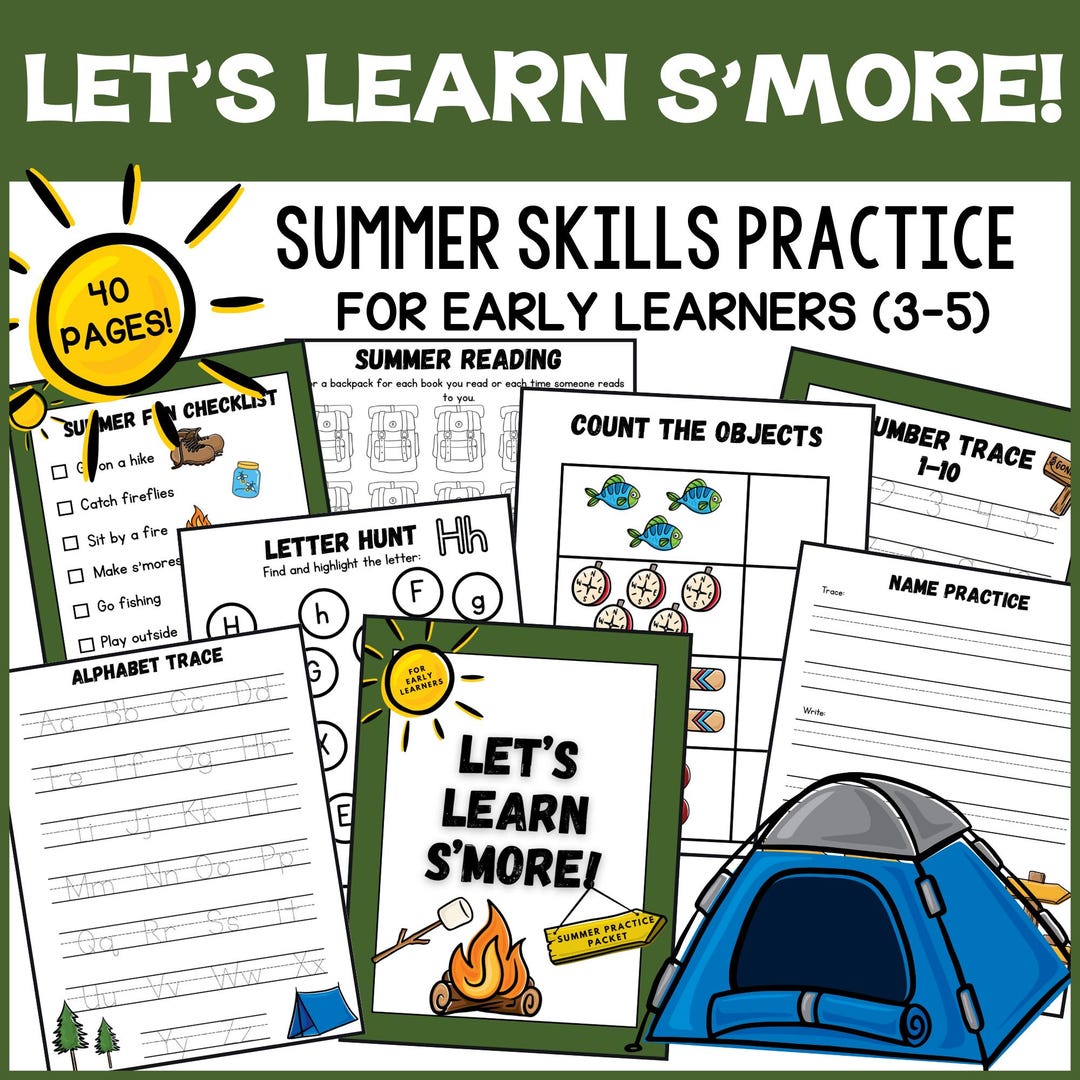 Let’s Learn S’more! Summer Review Packet for Preschool & Pre-k ...