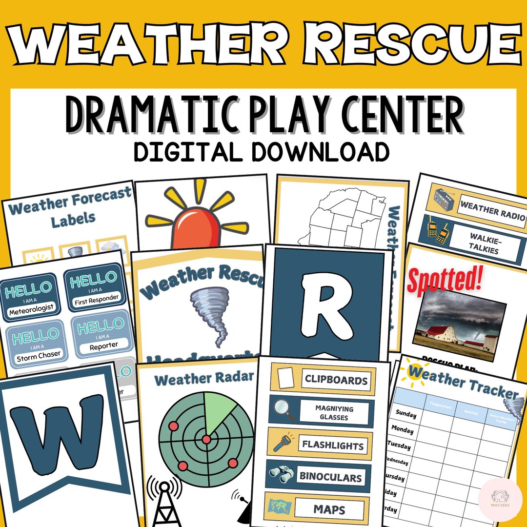 Dramatic Play Center: Interactive Weather Rescue Activity for Kids - Etsy