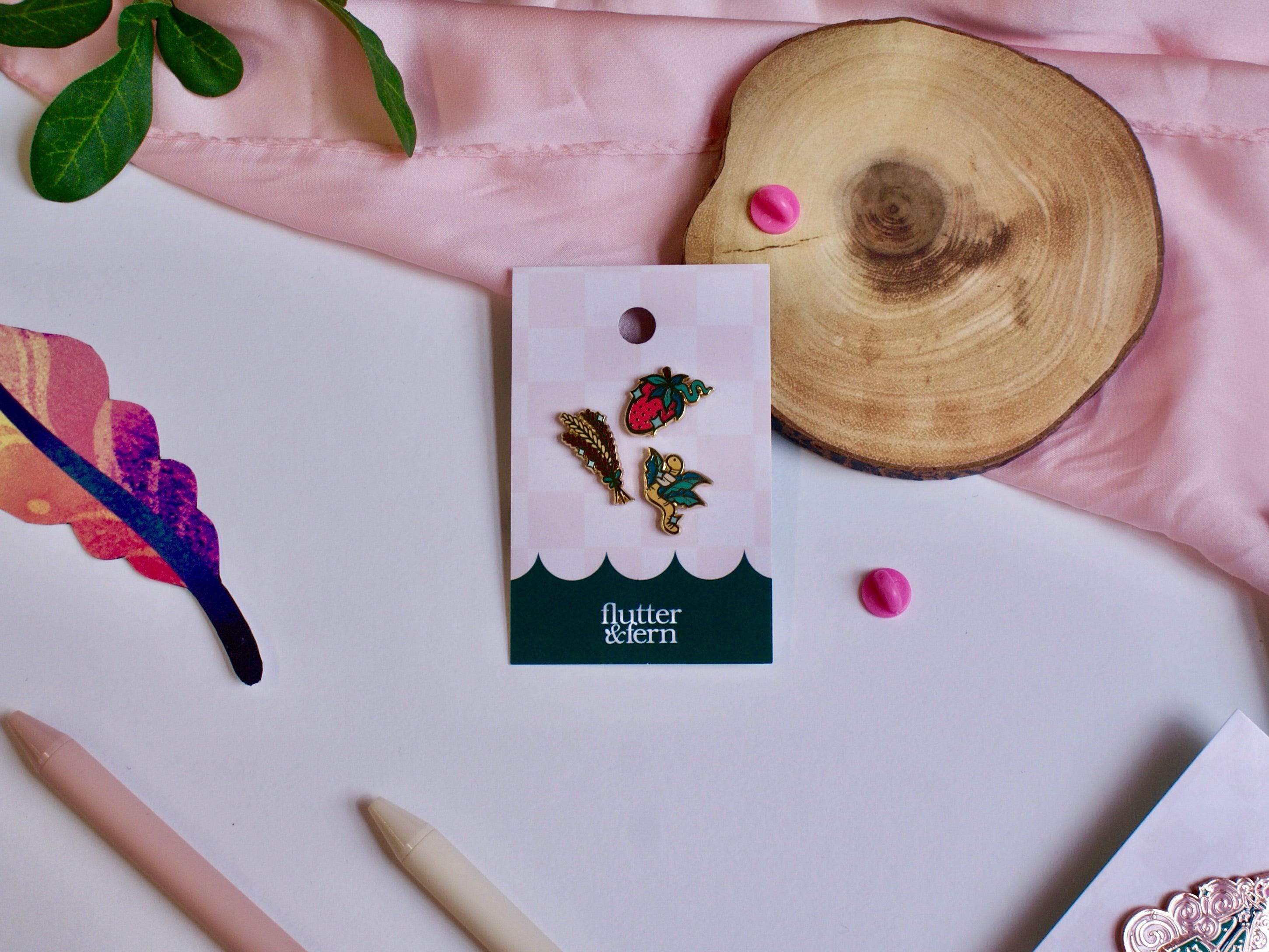 Cottagecore Trio - Enamel Pin - Etsy