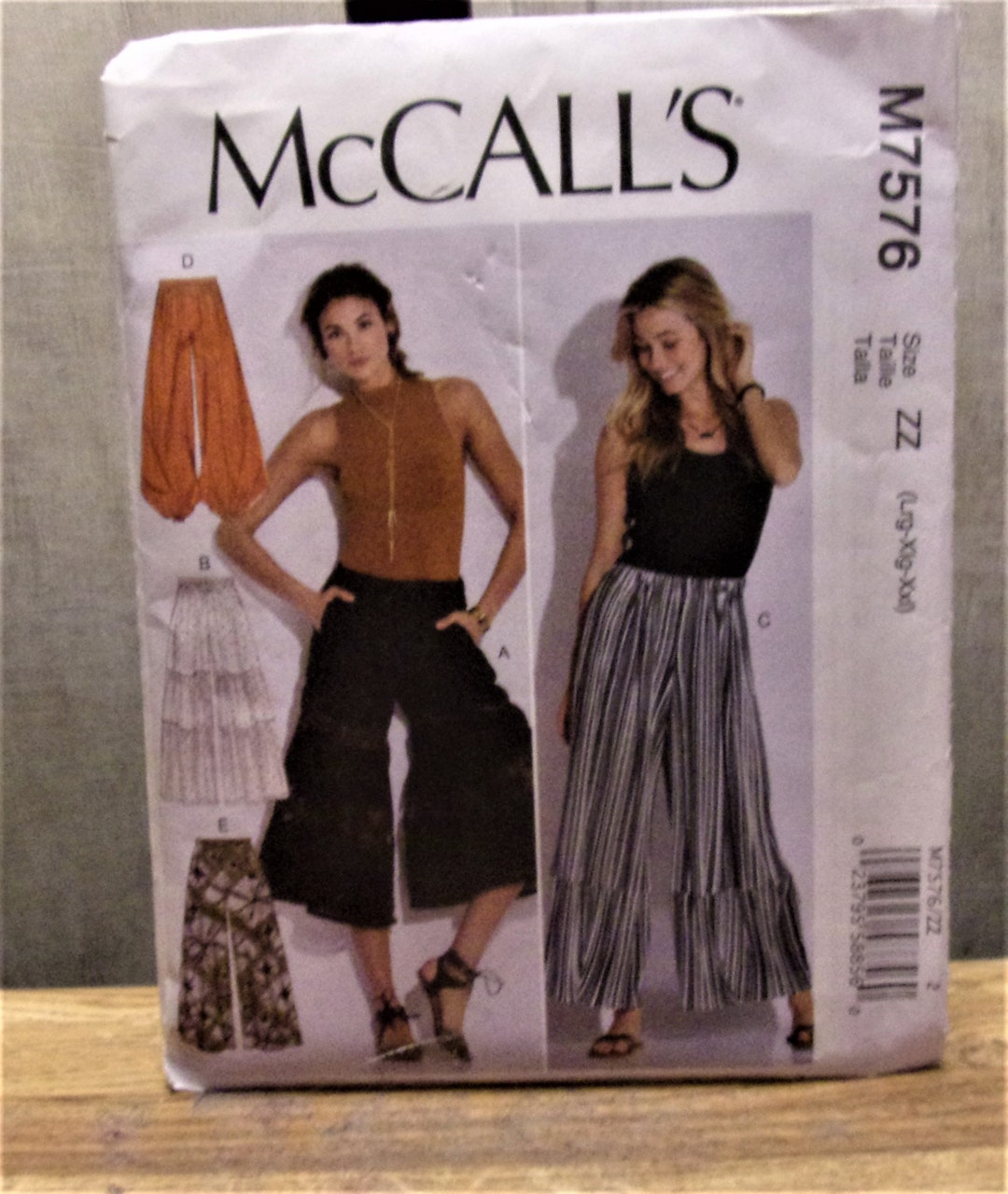 Mccall's Pattern for Stylish Pullon Pants LXLXXL - Etsy