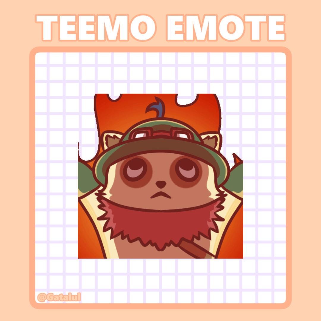 Teemo Animated Emote – Fire for Twitch & Discord (league of Legends) - Etsy
