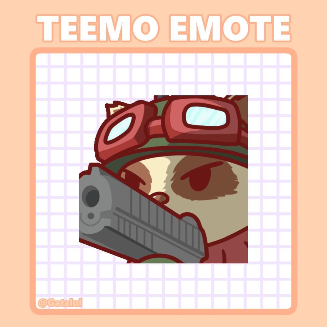 Teemo Animated Emote – Gun for Twitch & Discord (league of Legends) - Etsy