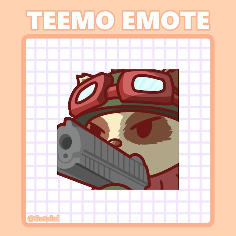 Teemo Animated Emote Gun for Twitch & Discord league of Legends - Etsy