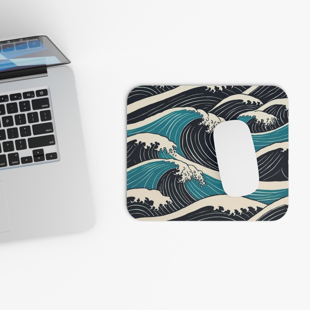 Ocean Waves Mouse Pad, Nautical Decor for Home Office, Gift for Beach ...