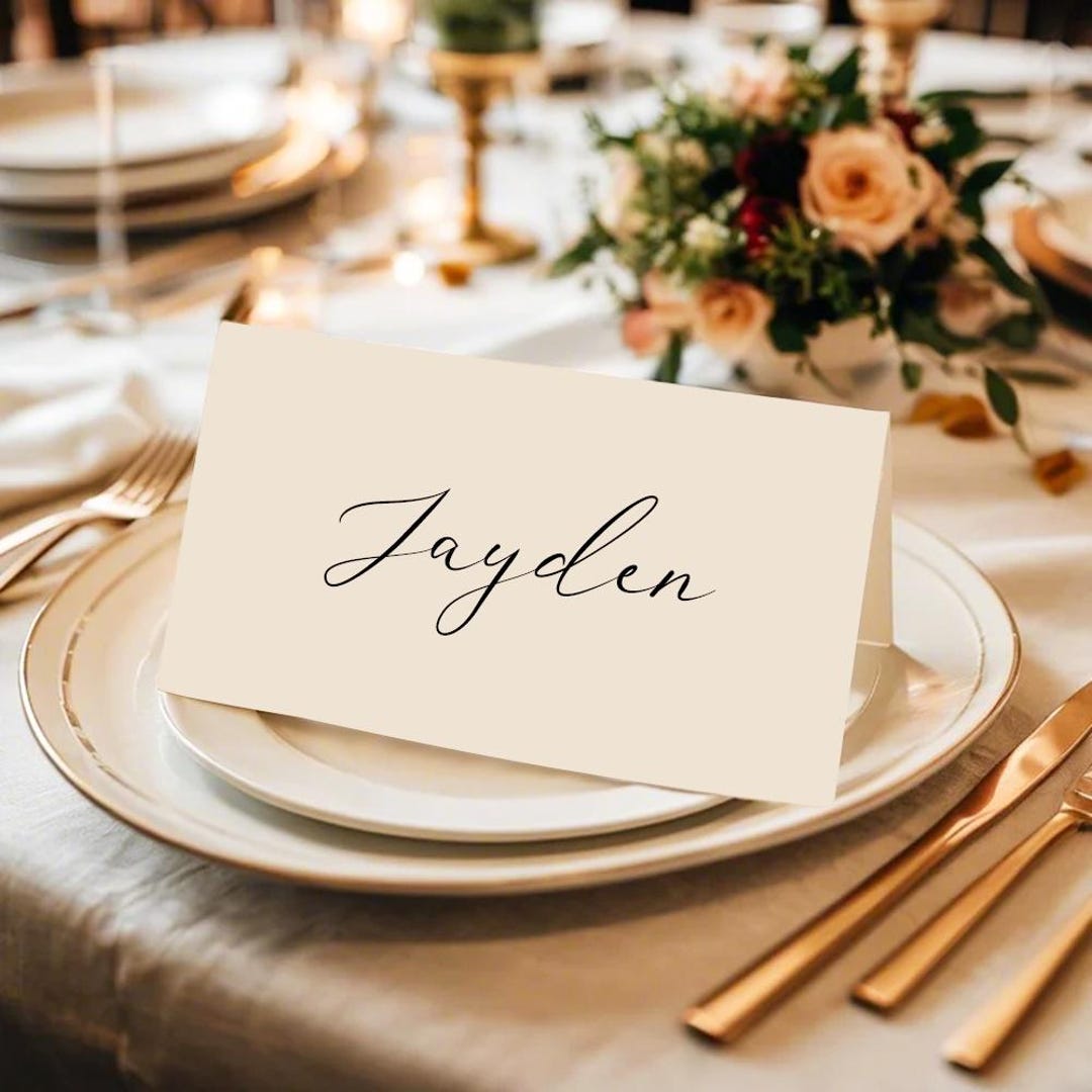 Personalized Wedding Place Names Wedding Table Place Name Cards Minimal ...
