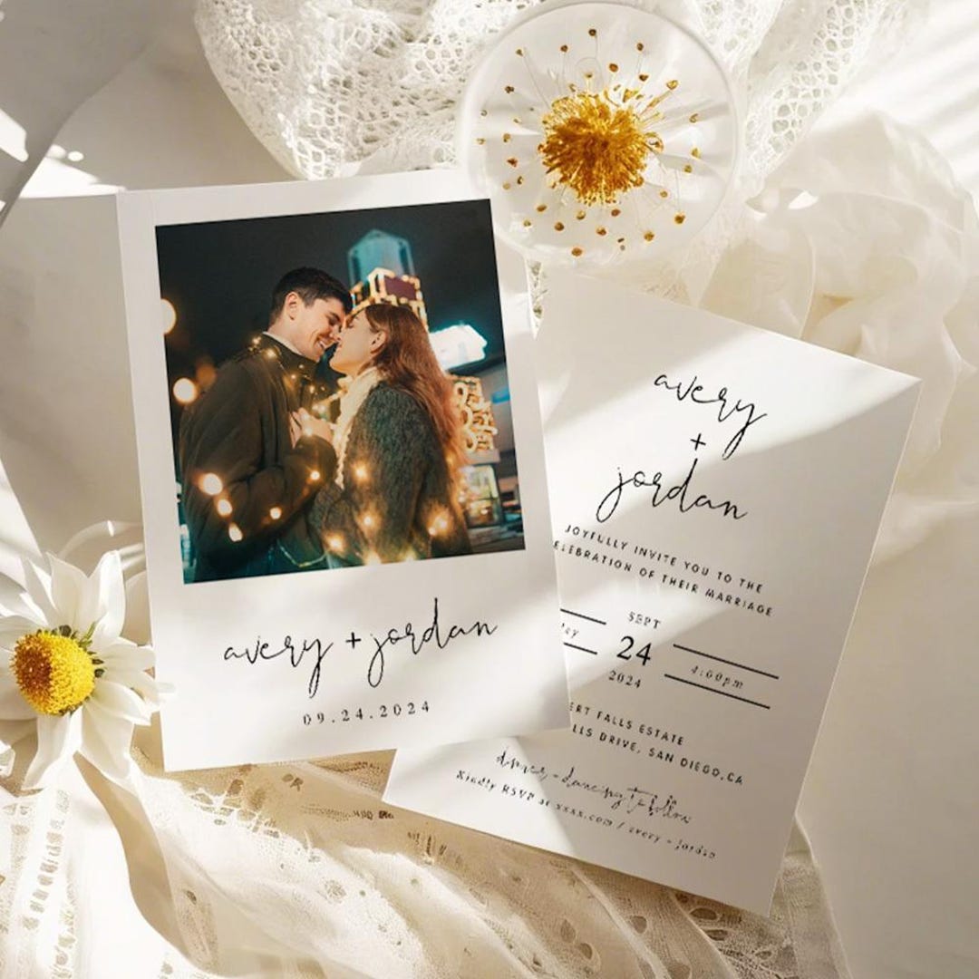 Personalized Wedding Invitation Card Photo Wedding Invitation - Etsy