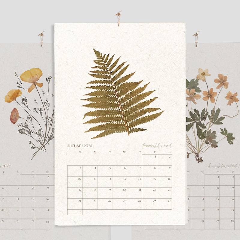 Large Plant Wall Calendar - Etsy