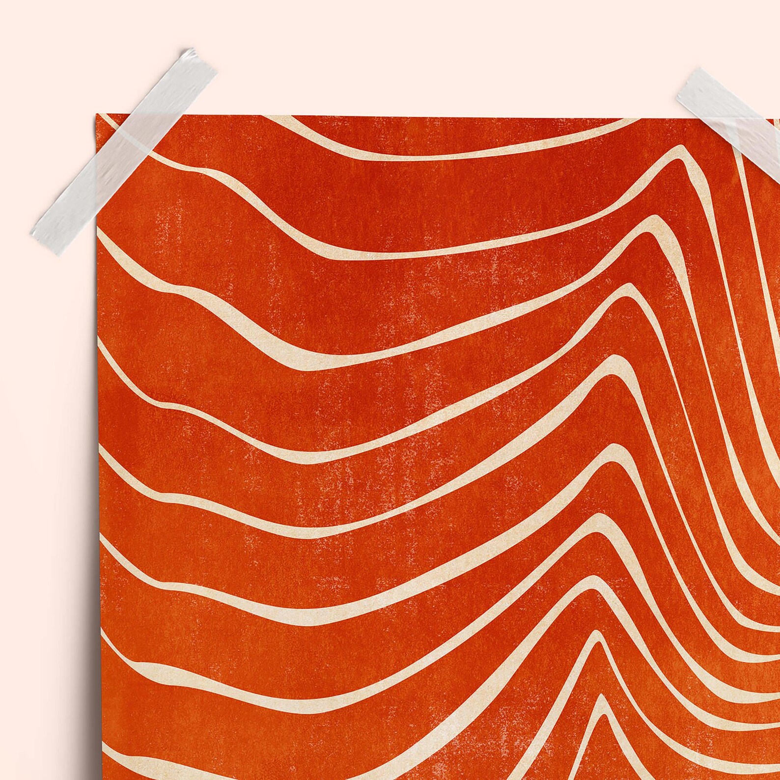 Abstract Salmon Printable Wall Art | Large Geometric Food Texture ...