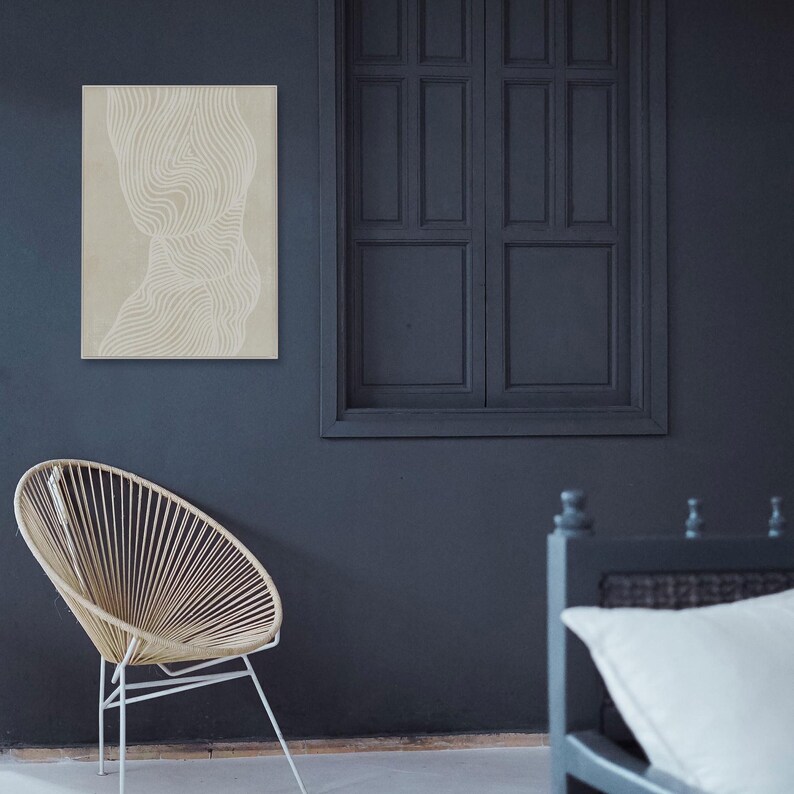 Trendy Cloud Dancer Color Year 2026 Abstract Contemporary Line ...