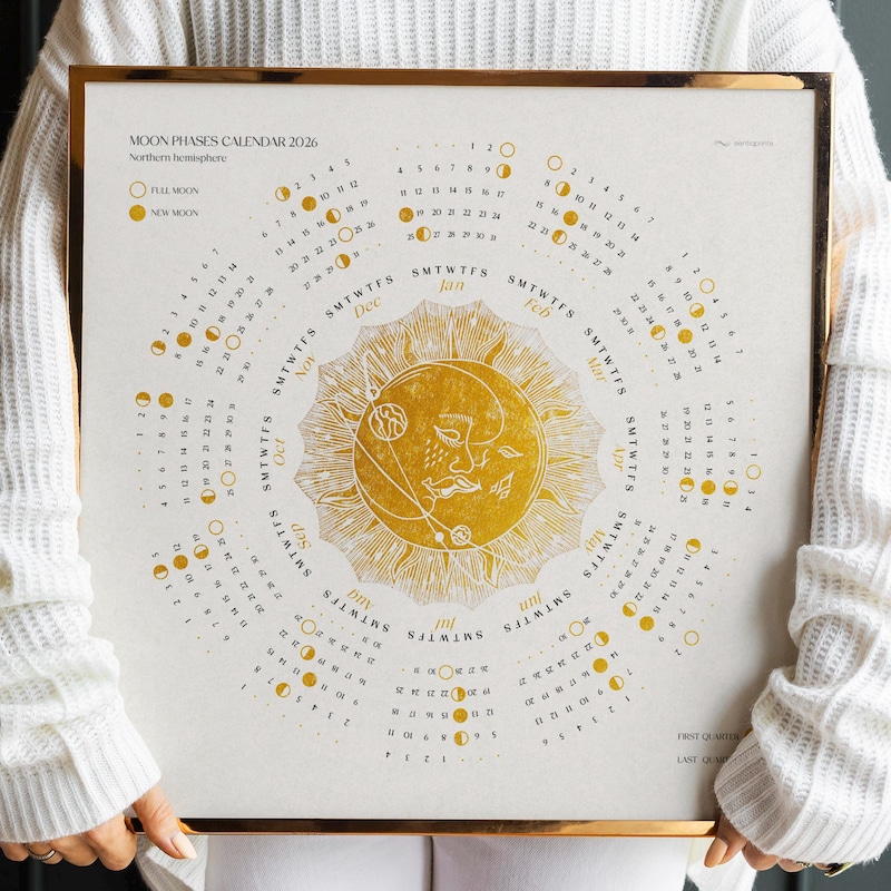 Pink 2026 Yearly Calendar - Etsy