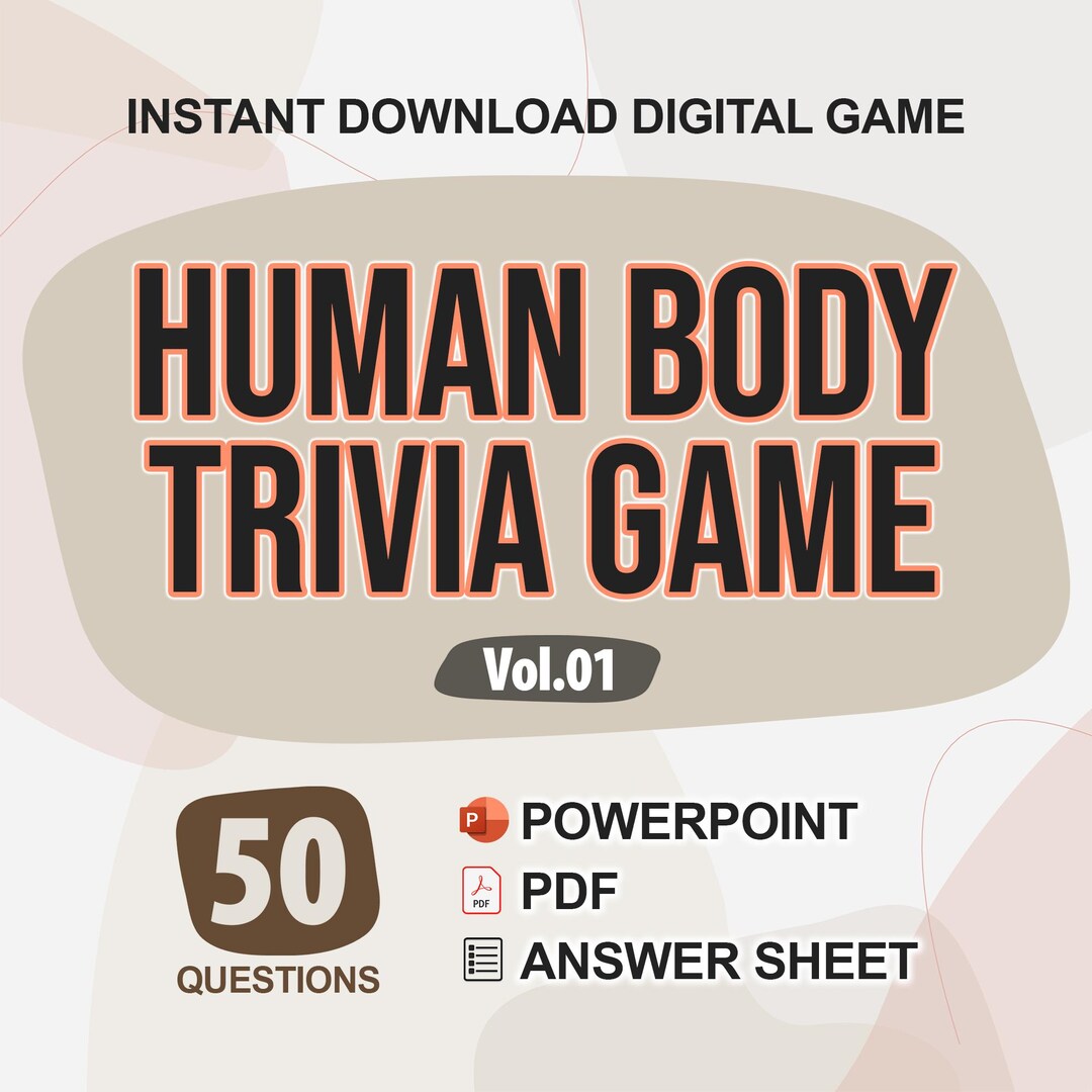 Human Body and Health Trivia Digital Game (#1) | 50 Questions | Trivia ...