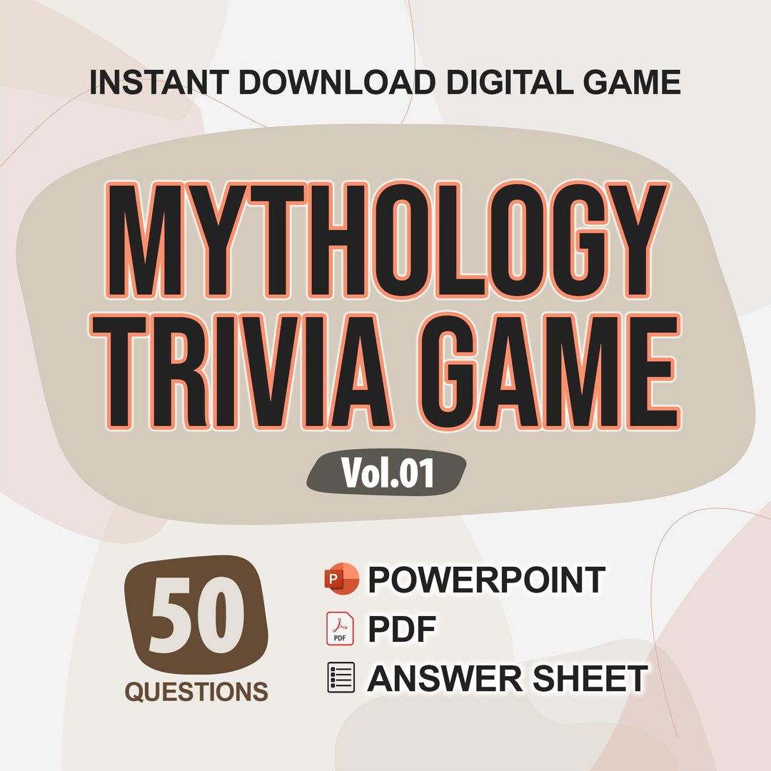 Mythology and Folklore Trivia Digital Game (#1) | 50 Questions | Trivia ...